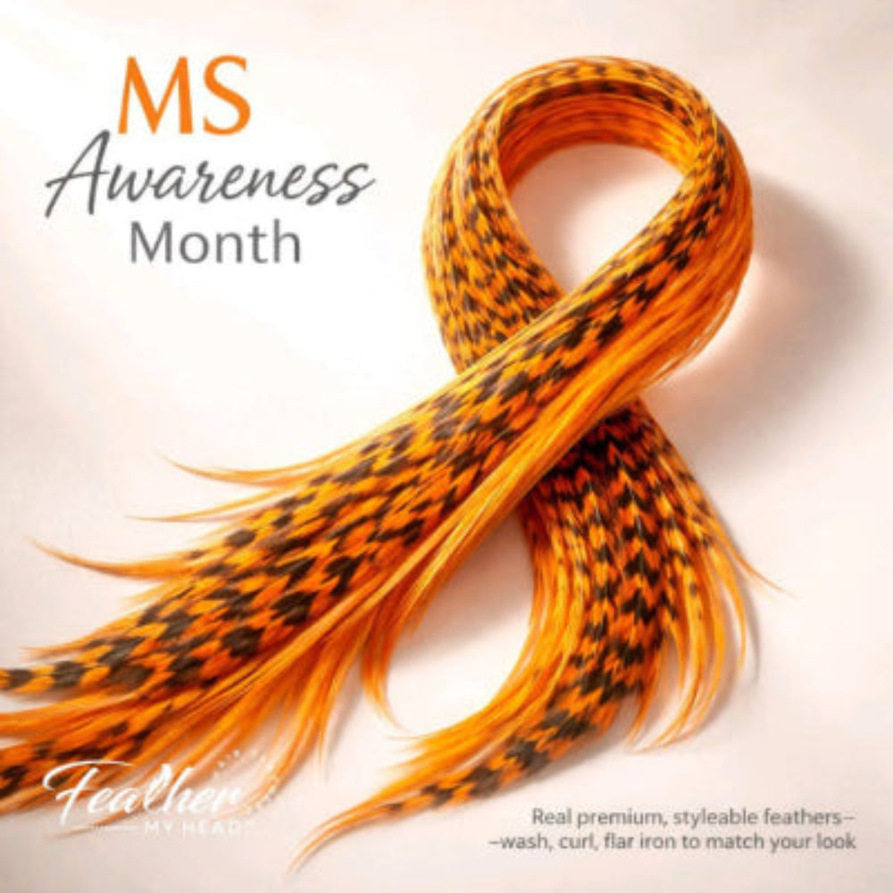 MS Awareness Month Hair Feather Extensions (Limited-Time) | Feather My ...